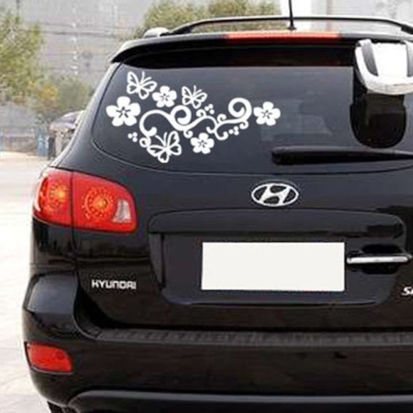 Wall Decor | Flower Vine Butterfly Lace Car Decal | Poshmark